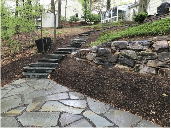 Can You Build a Walkway on a Slope? - Carroll Landscaping, Inc.